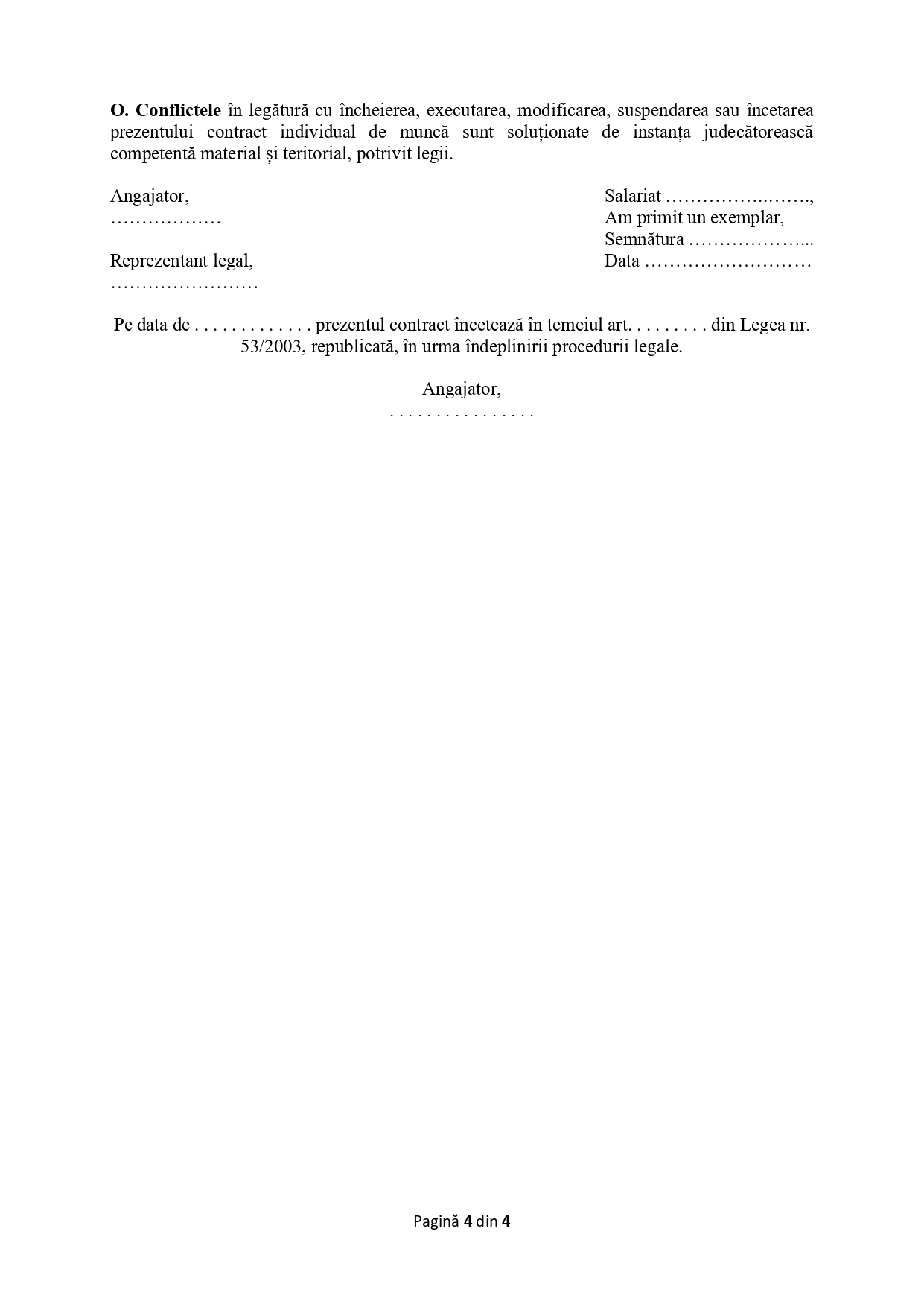 Noul model-cadru al contractului individual de munca (Ord. 585/2021 ...